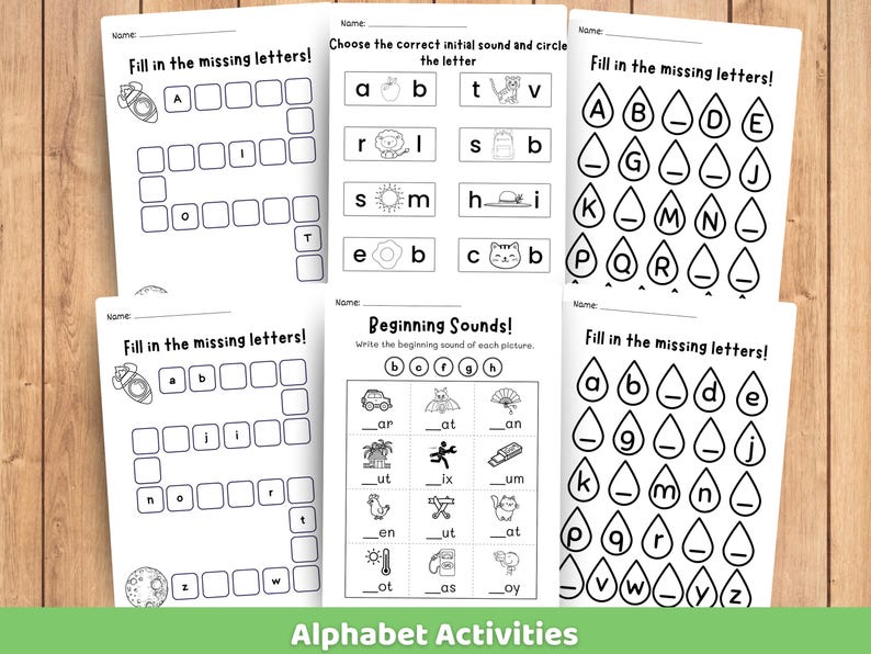 Alphabet Worksheets Printable, Alphabet Busy Book, Letter Practice ...