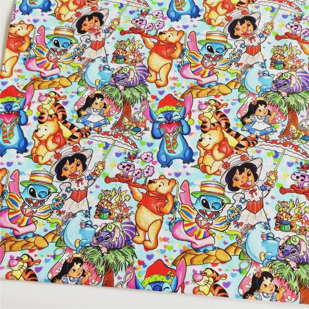Disney Characters Fabric Stitch Fabric Cartoon Fabric Lilo & Stitch ...