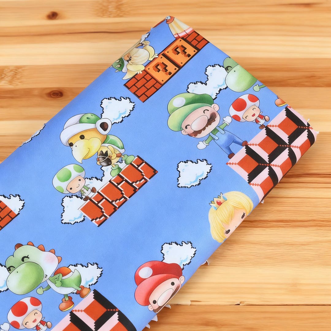 Classic Game Fabric Retro Japan Arcade Games Fabric Cotton Fabric Mario ...