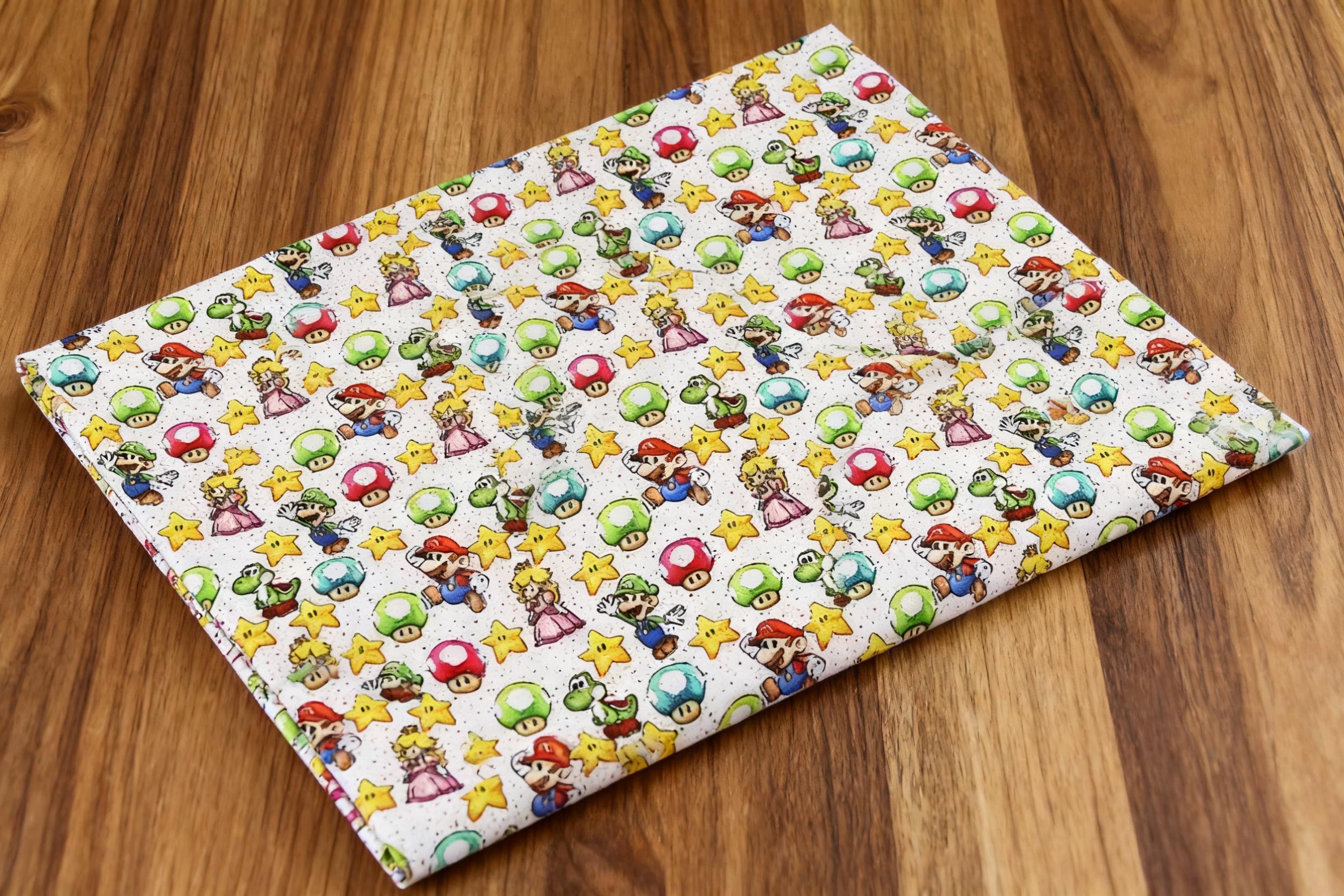Classic Game Fabric Retro Japan Arcade Games Fabric Cotton Fabric Mario ...