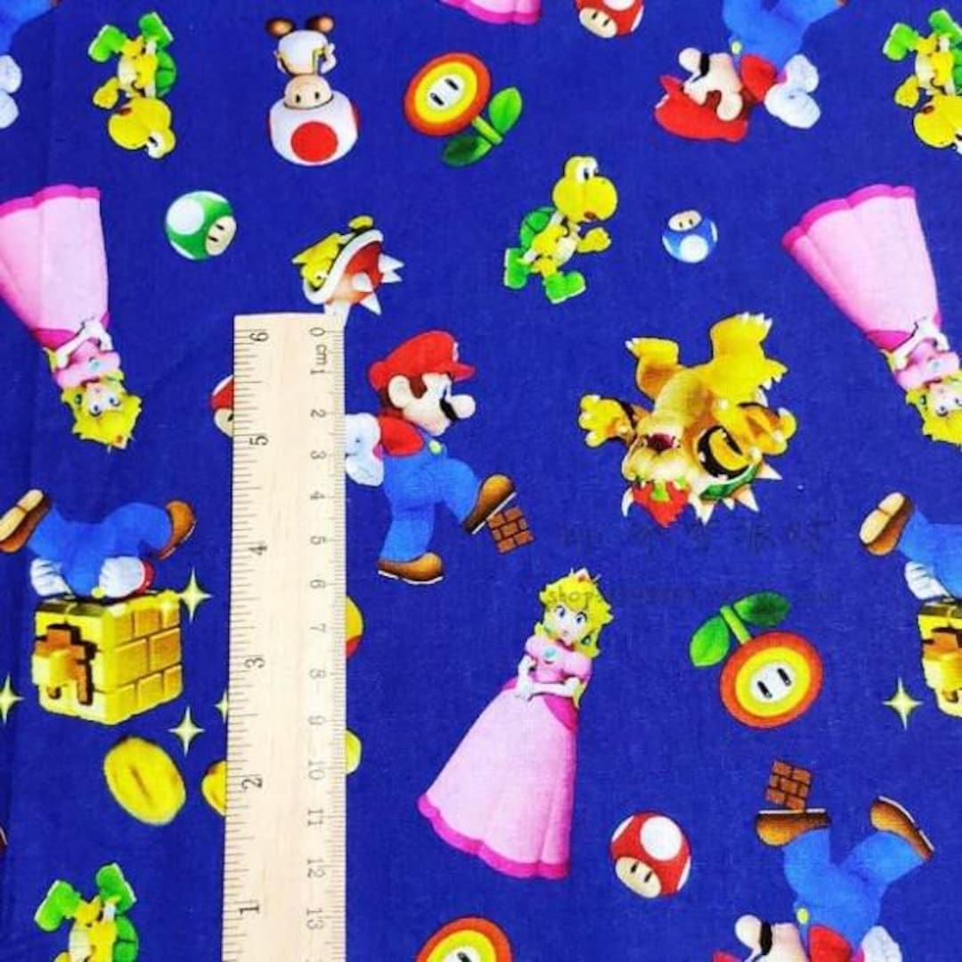 Classic Game Fabric Retro Japan Arcade Games Fabric Cotton Fabric Mario ...