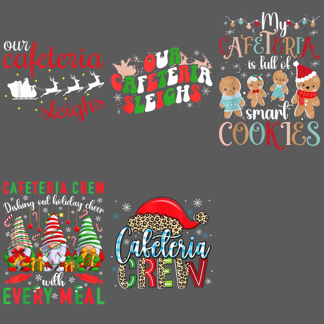 Cafeteria Crew Christmas PNG – Funny Lunch Lady Squad School Holiday ...