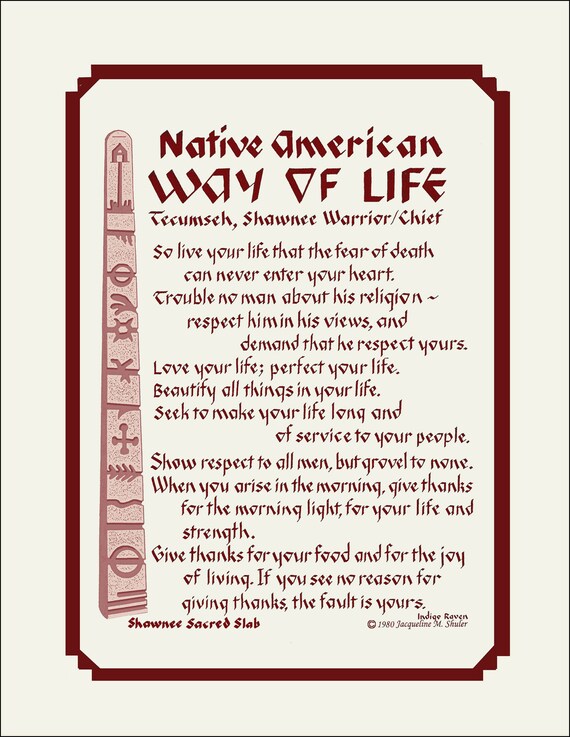 Tecumseh Warrior Poem