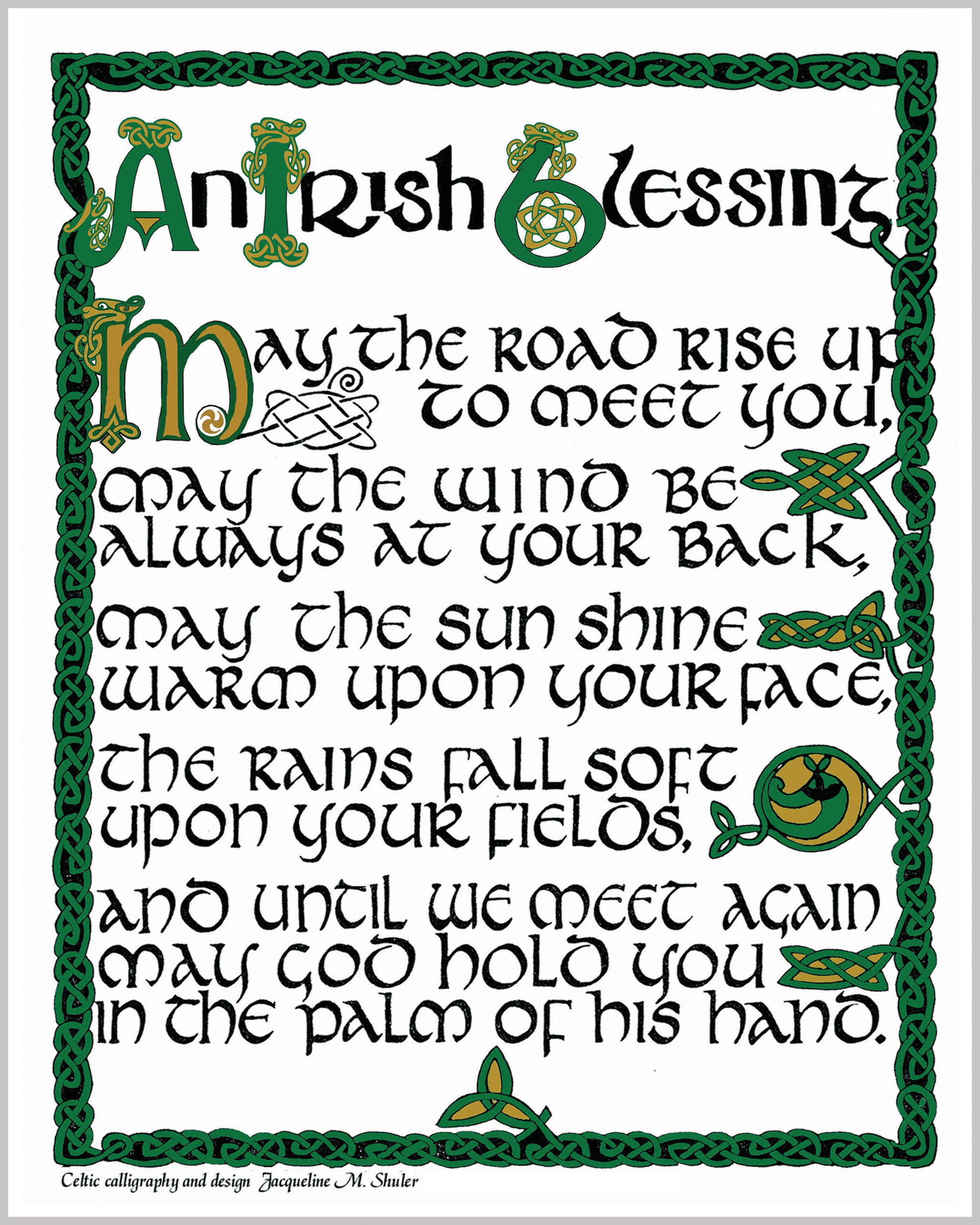 Digital Irish Blessing Celtic Calligraphy DIY Instant Download ...