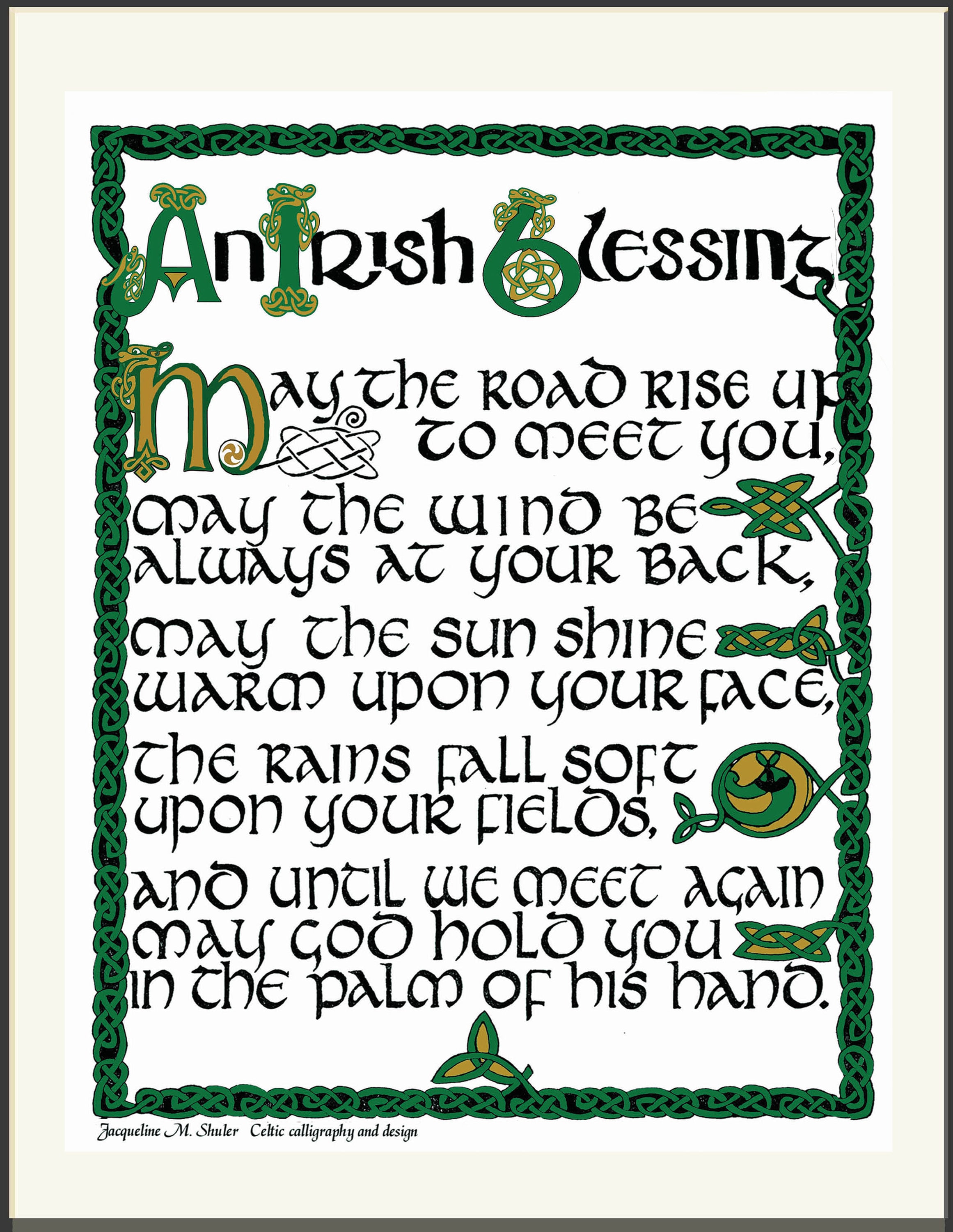 Irish Blessing - Celtic Hand Lettering and Design FREE US Shipping ...