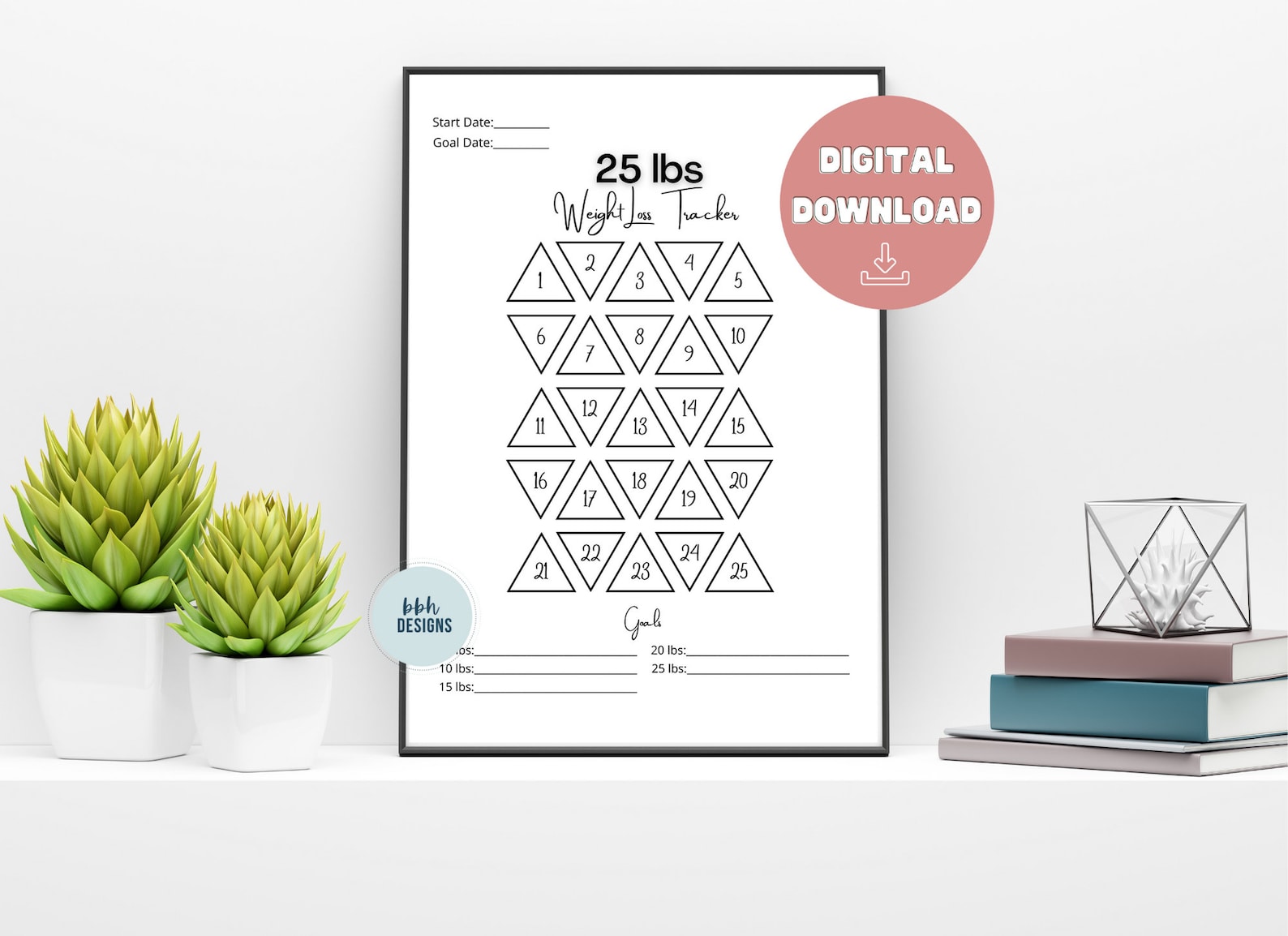 25 Lbs Weight Loss Tracker, Goal Planner, Weight Challenge, Tracker ...