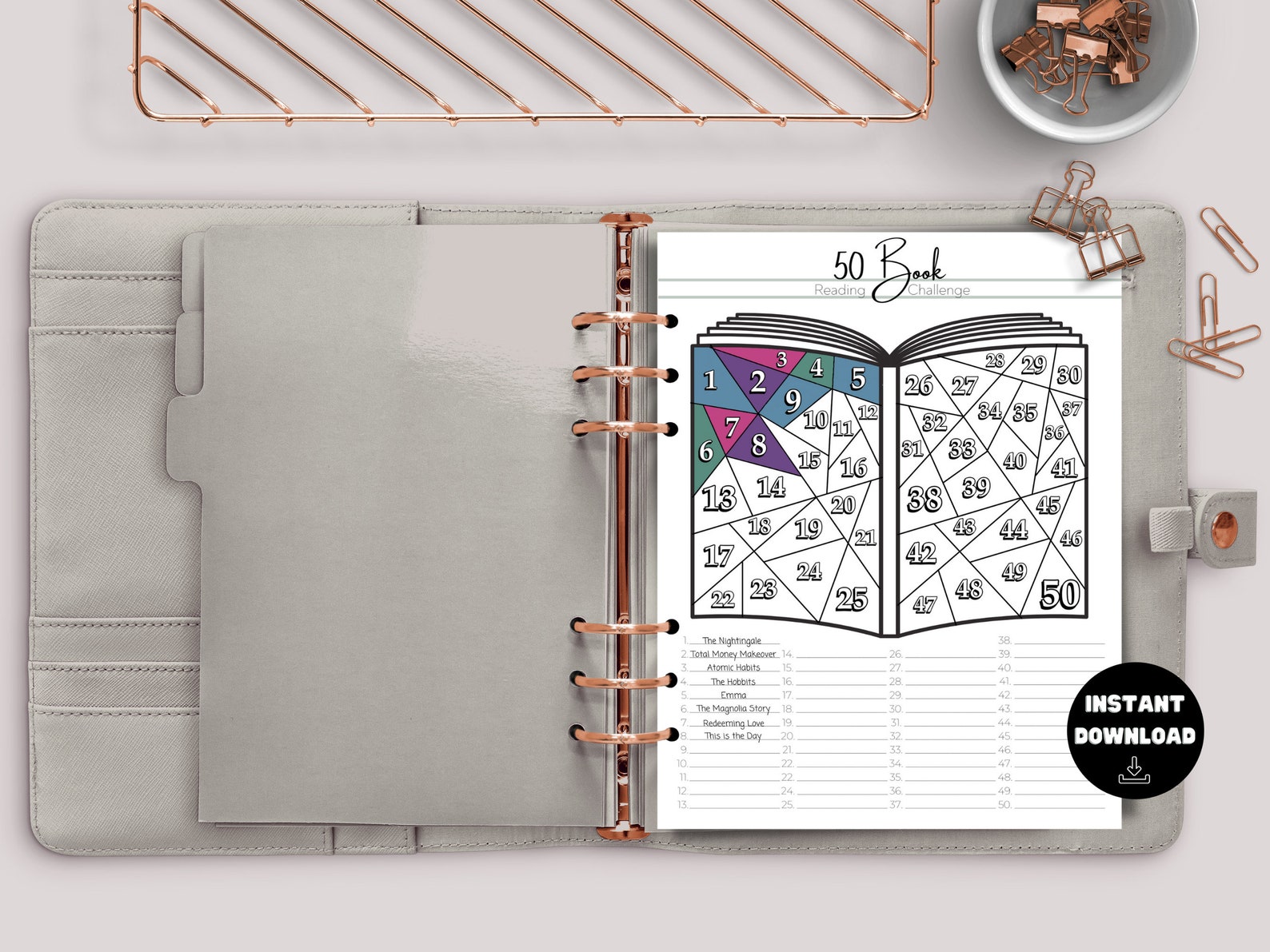 Fun 50 Book Reading Challenge Printable Inserts Summer - Etsy