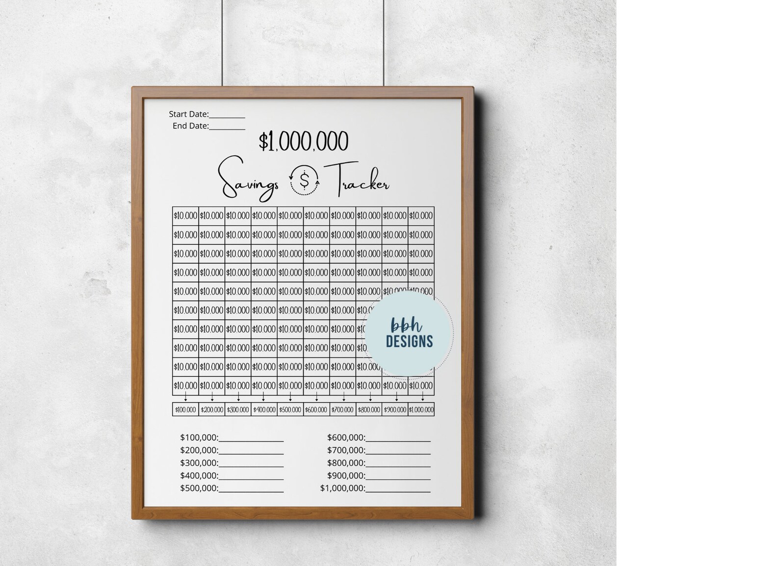 1 MILLION Savings Tracker Printable Planner Inserts Savings Goal ...
