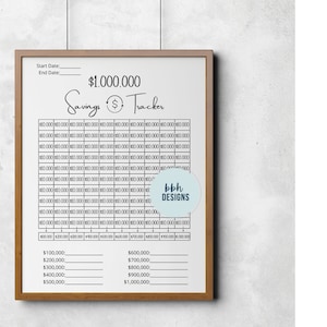 1 MILLION Savings Tracker Printable Planner Inserts Savings Goal ...