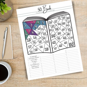 Fun 50 Book Reading Challenge Printable Inserts, Summer Reading, Happy ...