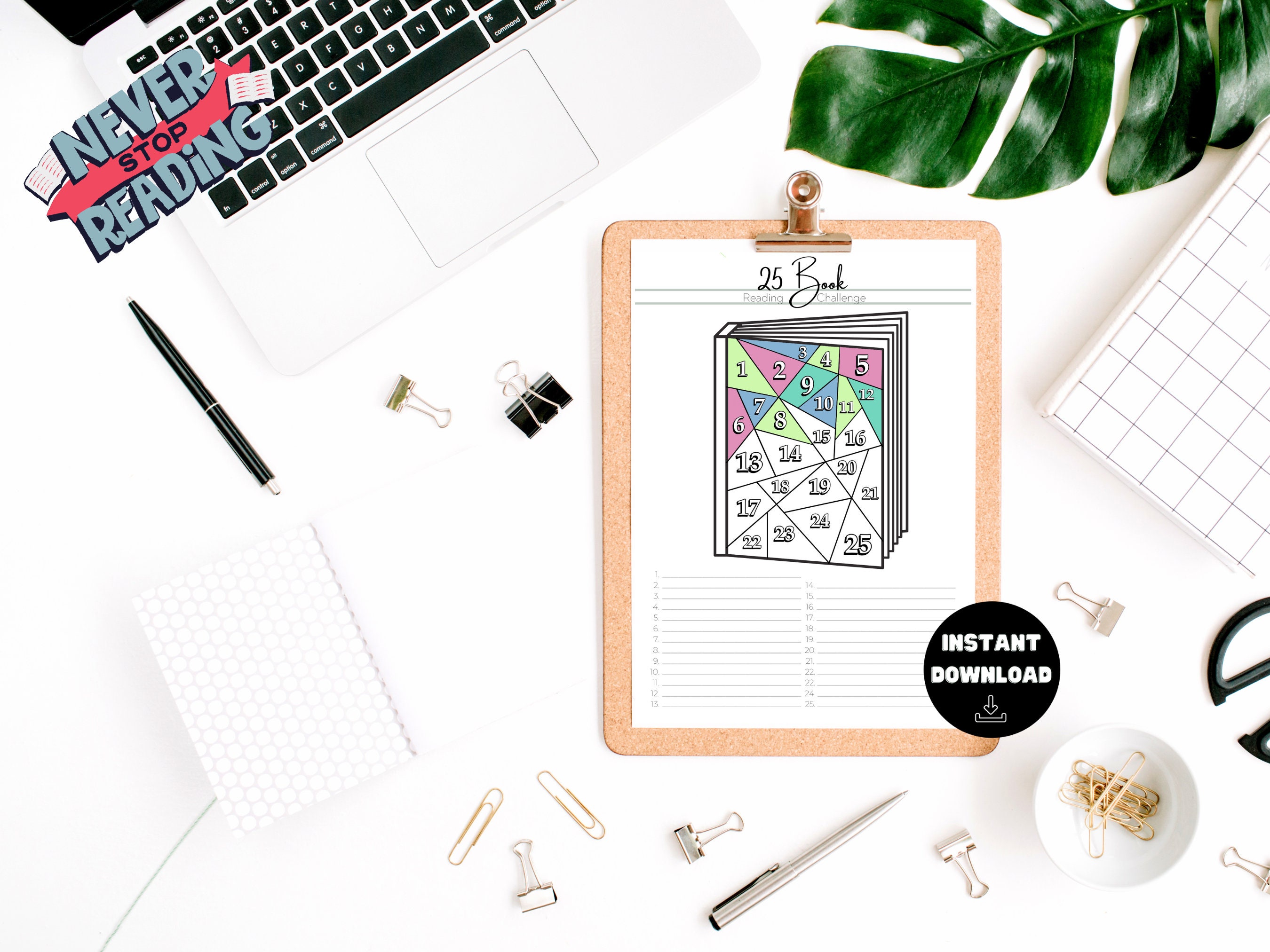 Fun 25 Book Reading Challenge Printable Inserts Summer - Etsy