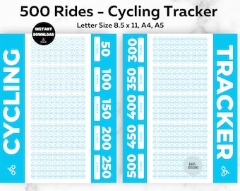 500 Rides Challenge, Cycling Tracker - Etsy