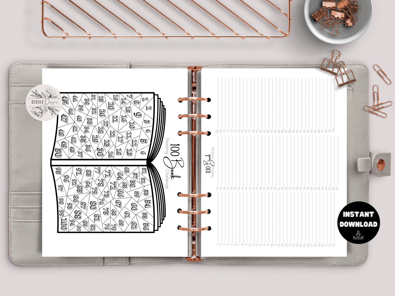 100 Book Reading Challenge Printable Inserts, Summer Reading, Happy ...