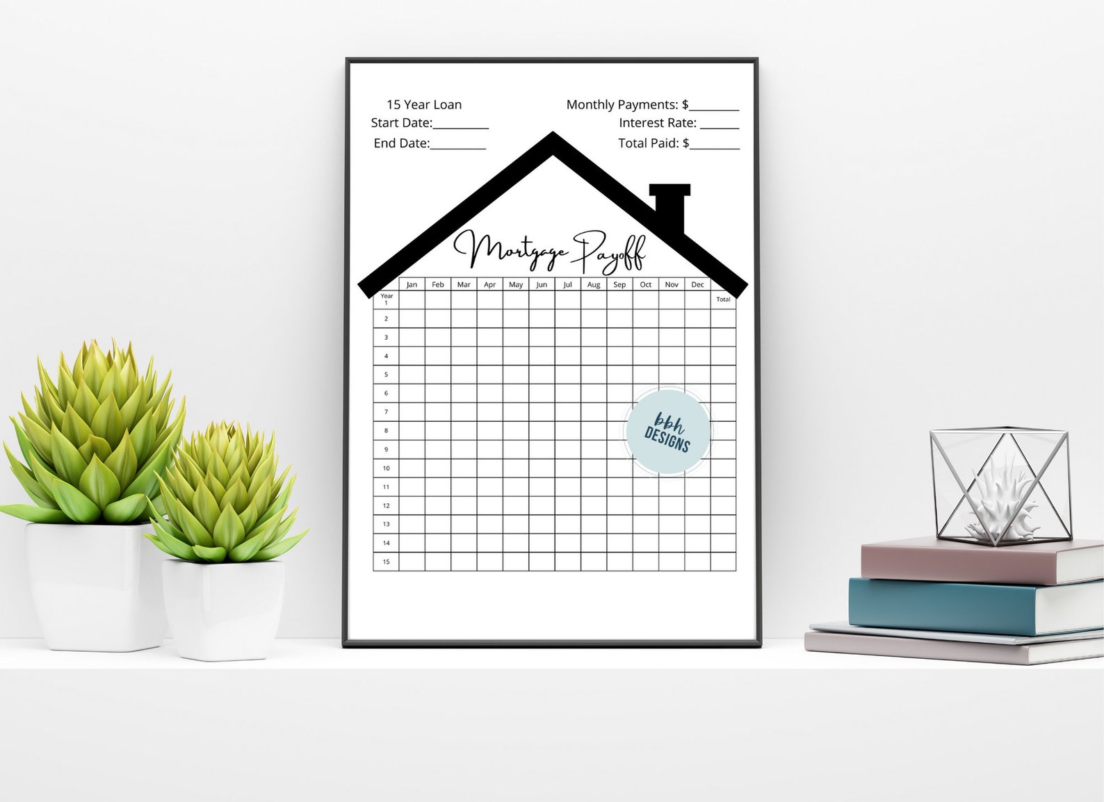 15 Year House Mortgage Payoff Tracker Template, Instant Download ...