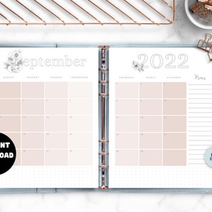 2022 Boho Monthly Calendar for Planner or Digital / Planner - Etsy