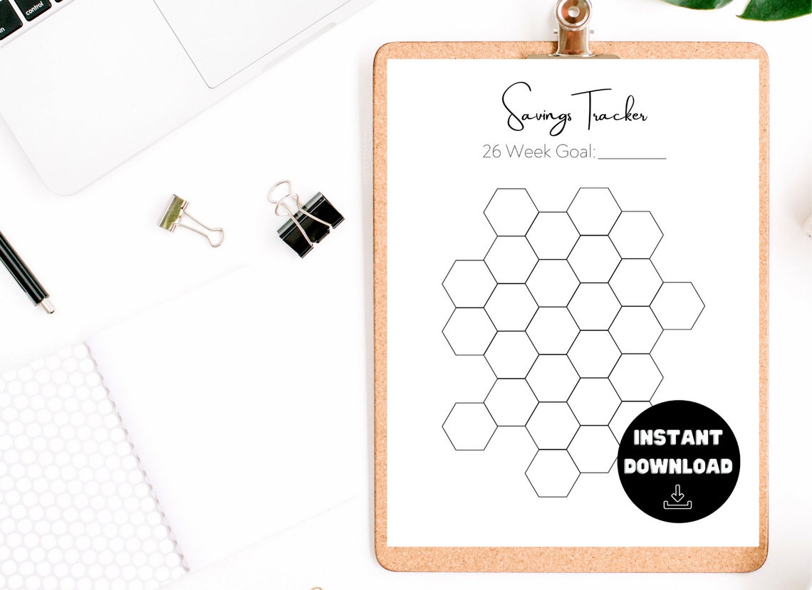 26 Week Savings Tracker Printable: Savings Goal Challenge (digital ...