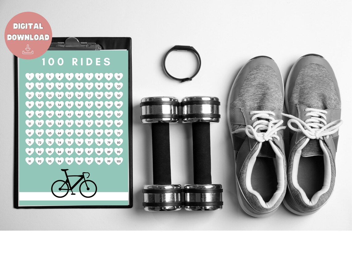 100 Bike Rides Tracker Goal Planner Bike Ride Workout Etsy 100-bike-rides-tracker-goal-planner-bike-ride-workout-etsy