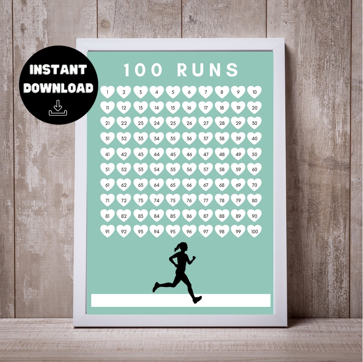100 Runs Tracker Goal Planner Planner Insert Running - Etsy