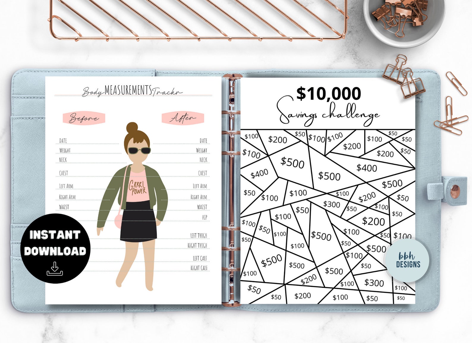 Fun 10k Savings Tracker, Printable, Savings Goal, 10,000 Tracker ...
