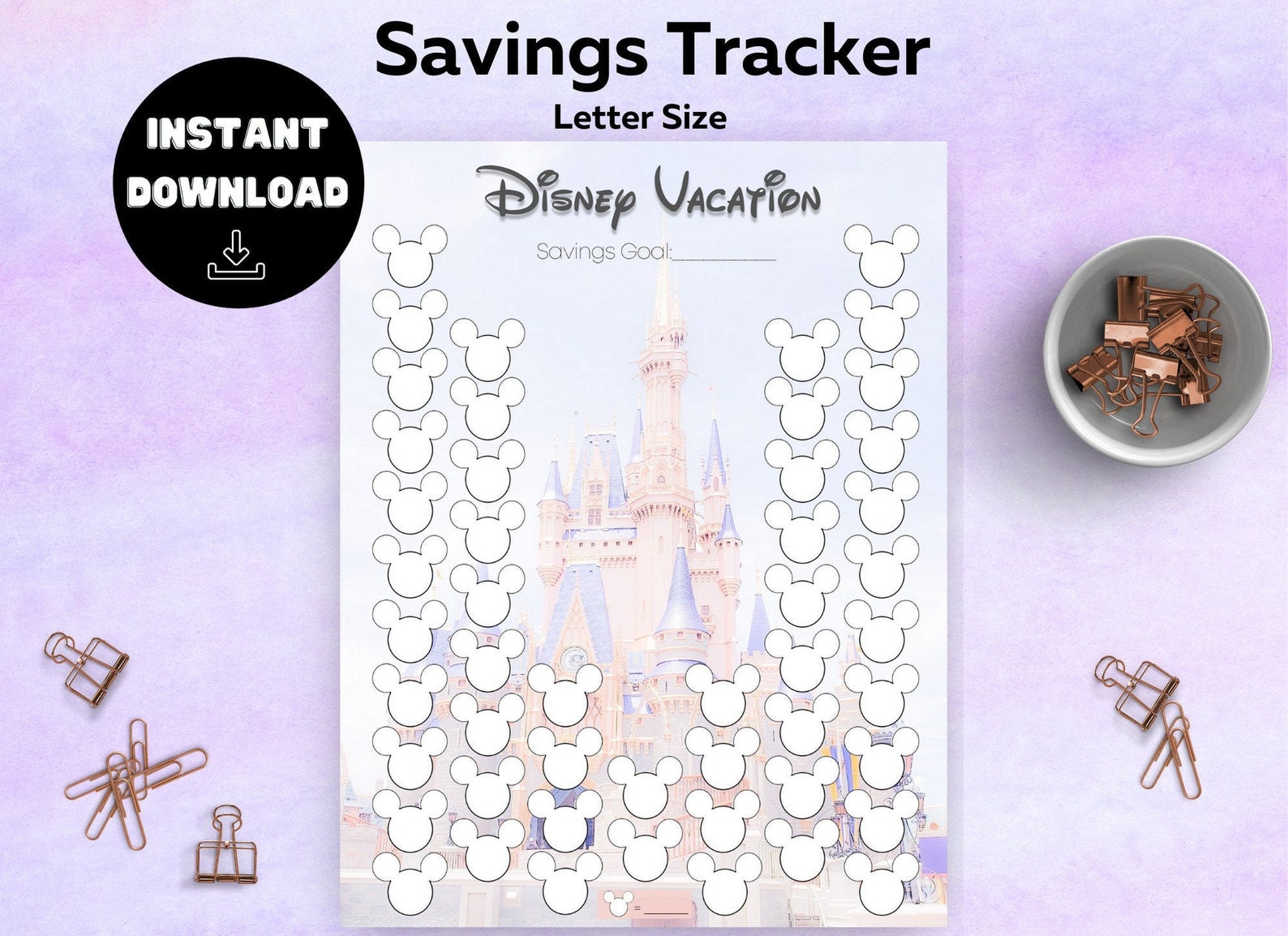 Disney Vacation Savings Tracker Planificador de metas de - Etsy México