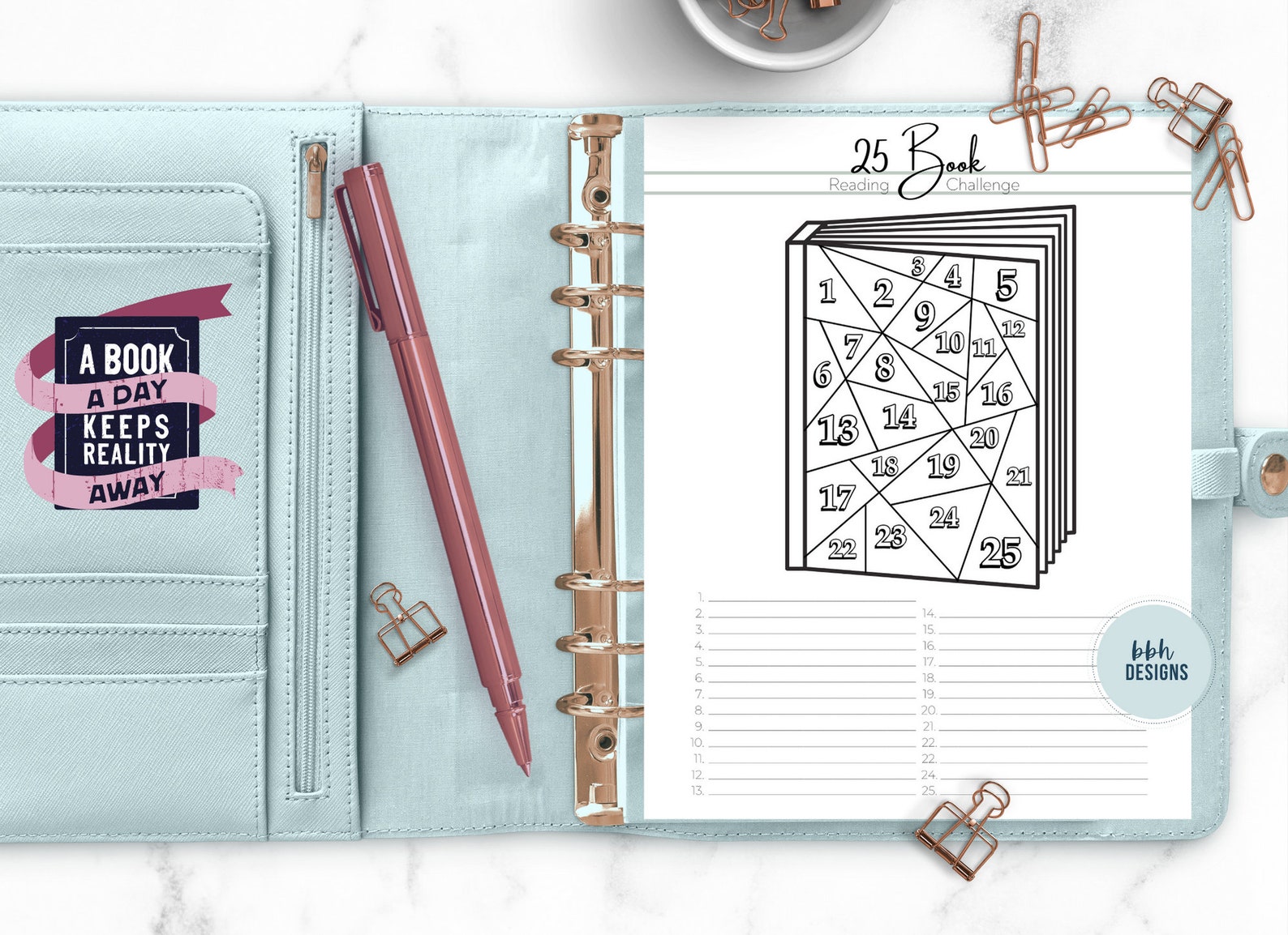 Fun 25 Book Reading Challenge Printable Inserts Summer | Etsy