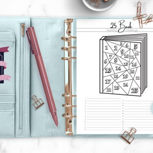 Fun 25 Book Reading Challenge Printable Inserts Summer | Etsy