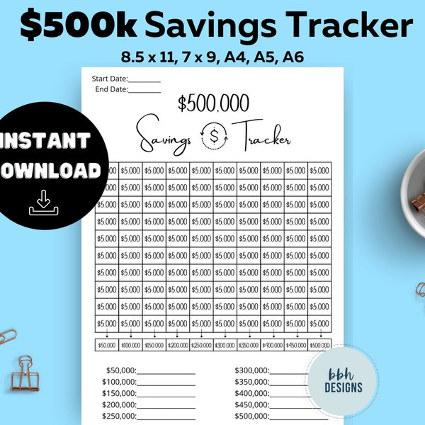 50000 Savings Challenge - Etsy
