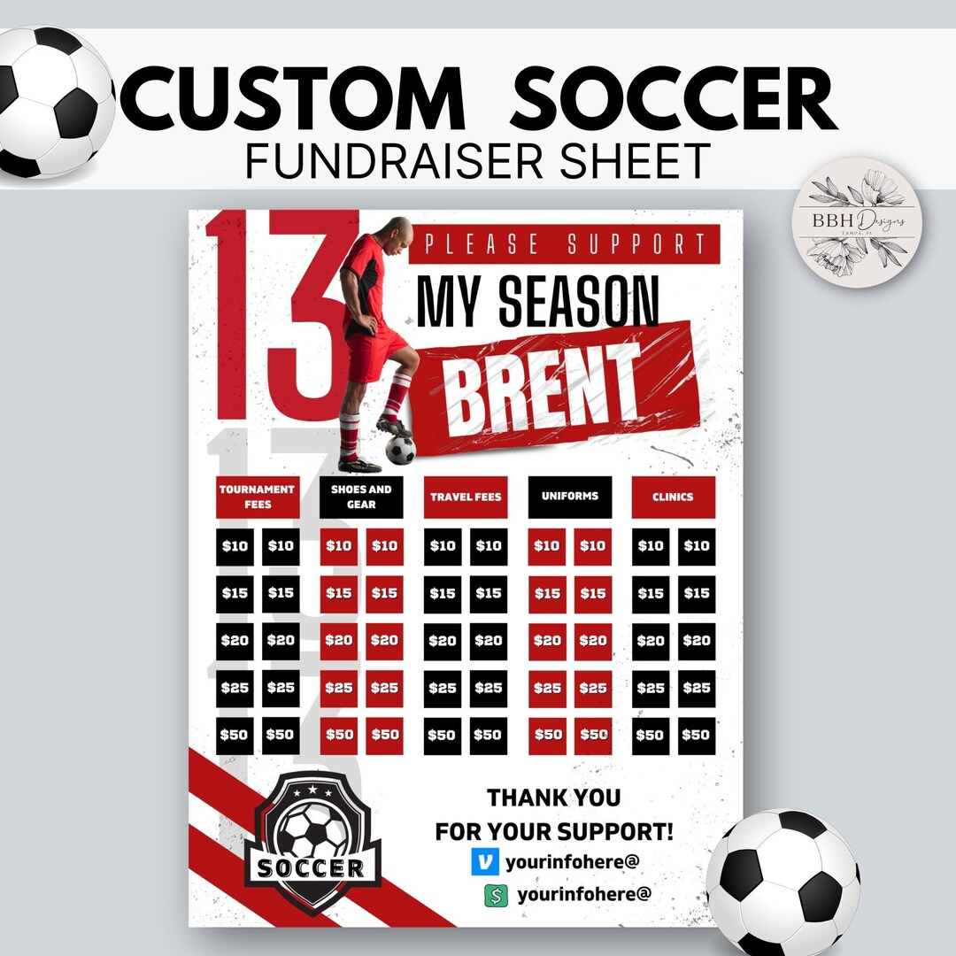 Custom Soccer Fundraiser Flyer Template (digital Download) - Etsy
