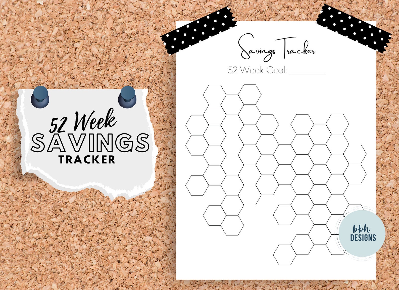 52 Week Savings Tracker Printable Savings Goal Savings | Etsy