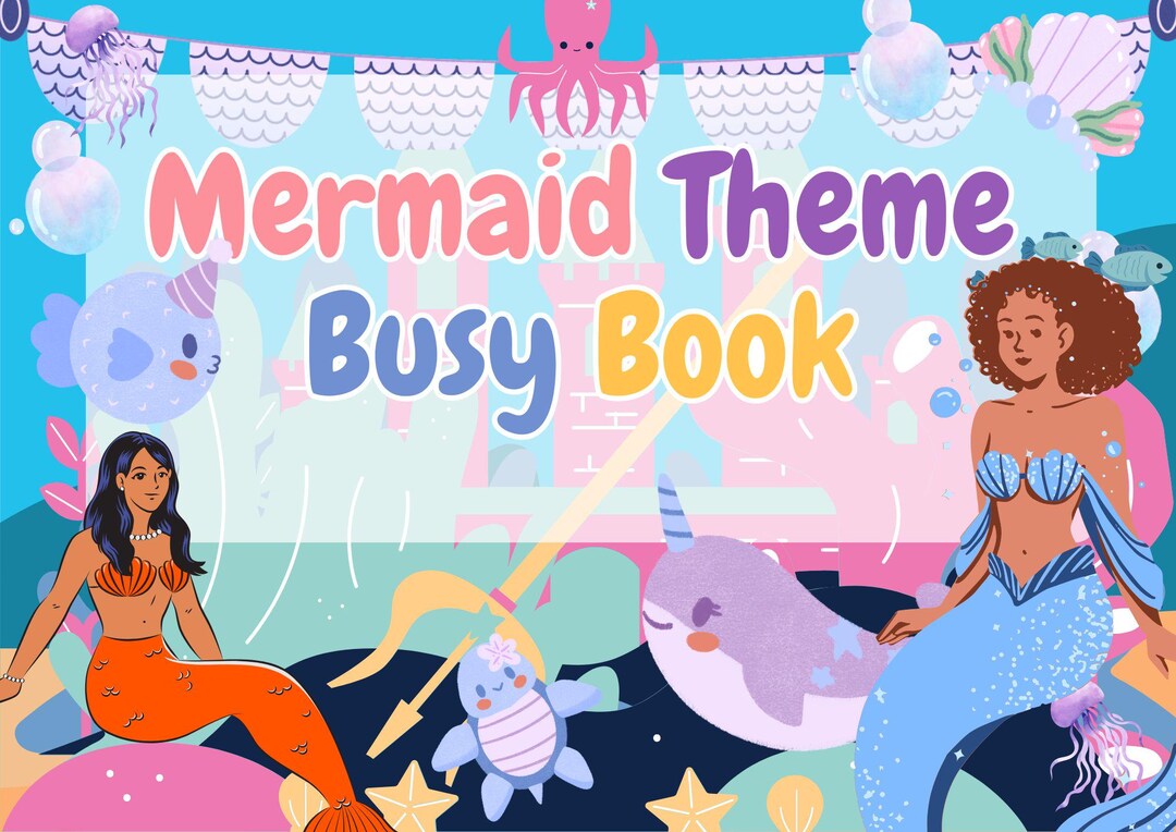 Mermaid Busy Book | Learning and Fun Stuff | Puzzles and Matching ...