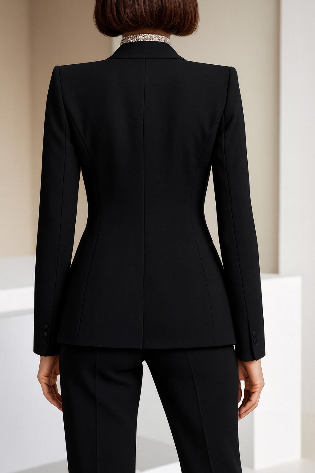 Women Suits Slim Fit, Casual Wedding Business Wear, Peak Lapel Tuxedo ...