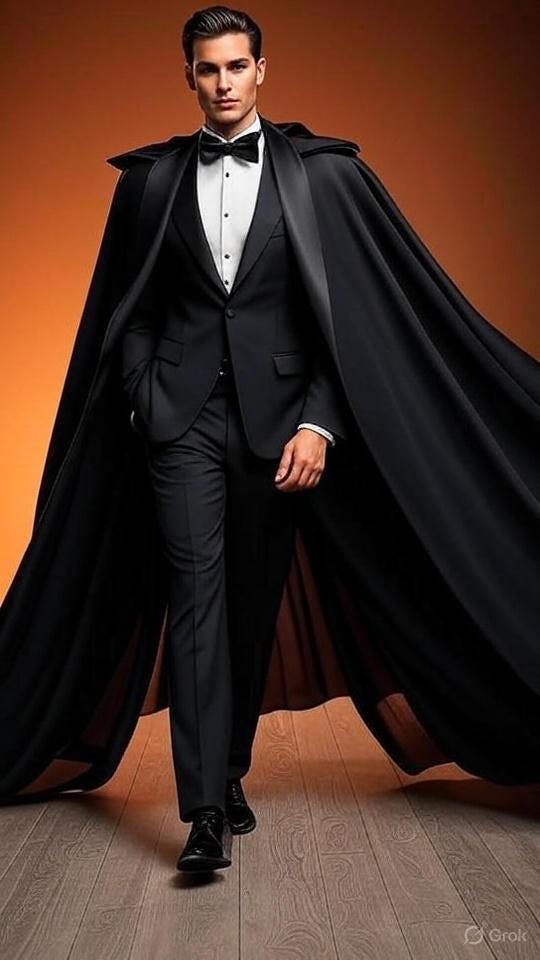 Mens Floor Length Wedding Cloak Suit, Handmade Shawl , Gothic Formal ...