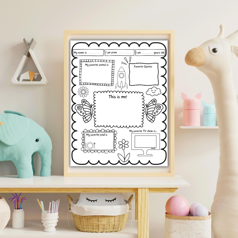 All About Me Worksheet for Kids – Back to School Printable Activity ...