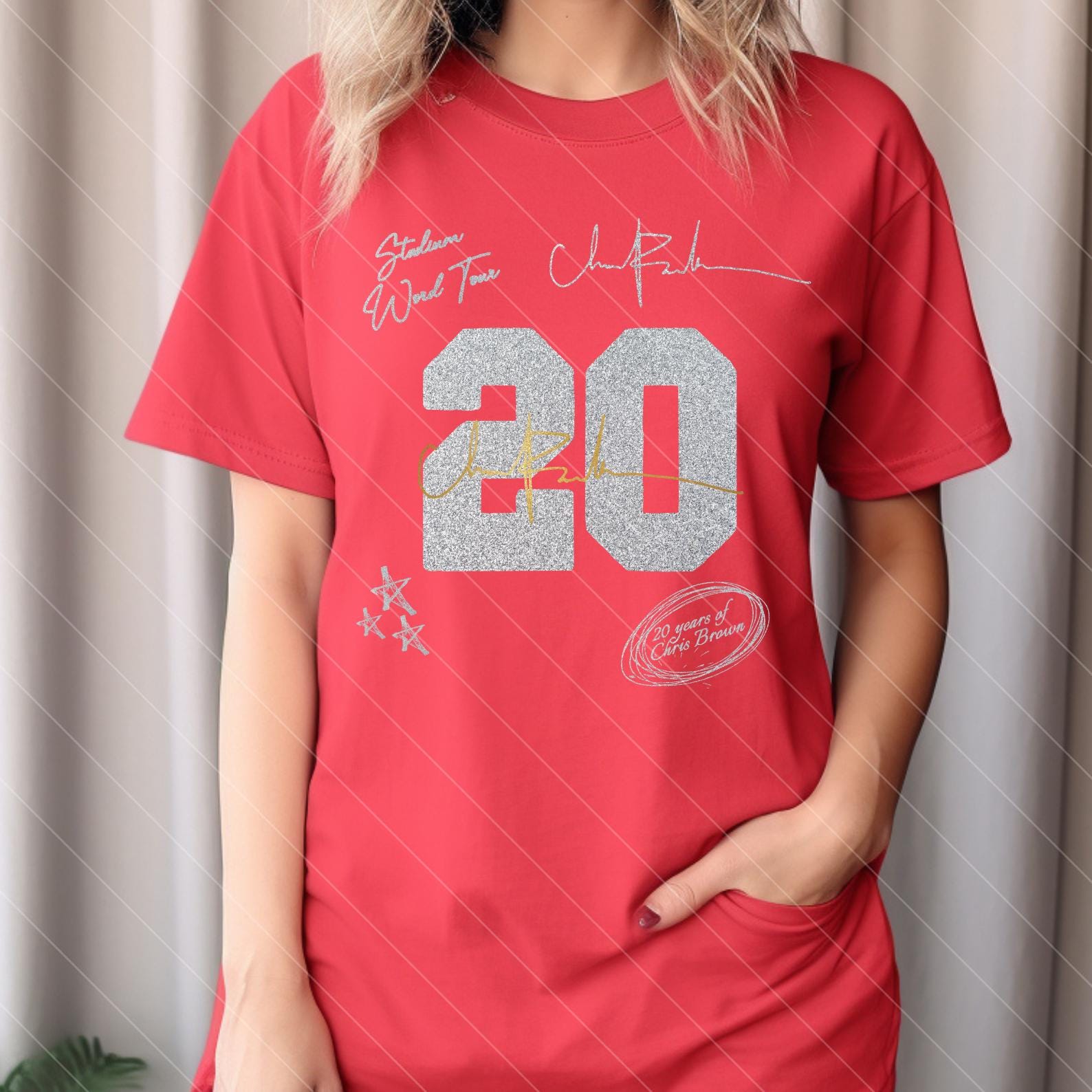 12 Chris Brown Breezy Tour PNG Bundle: Glitter Text Fan Art, Chris ...