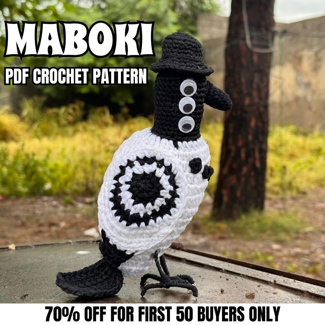 Kpop Demon Hun.ter Bird PDF Pattern, MABOKI the Magpie Crochet Pattern ...