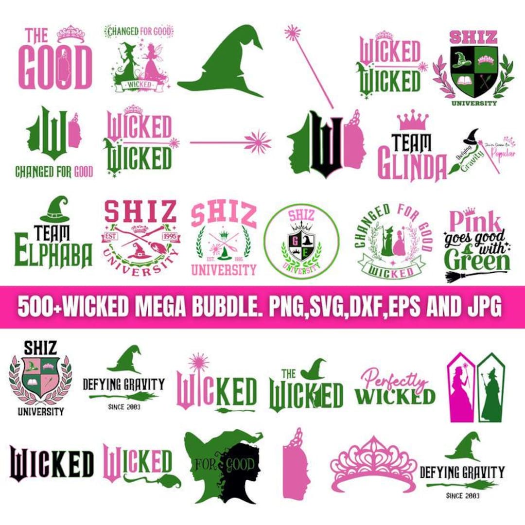 Wicked Svg,wicked Movie Svg,wicked Pink and Green Svg,i Have Been ...