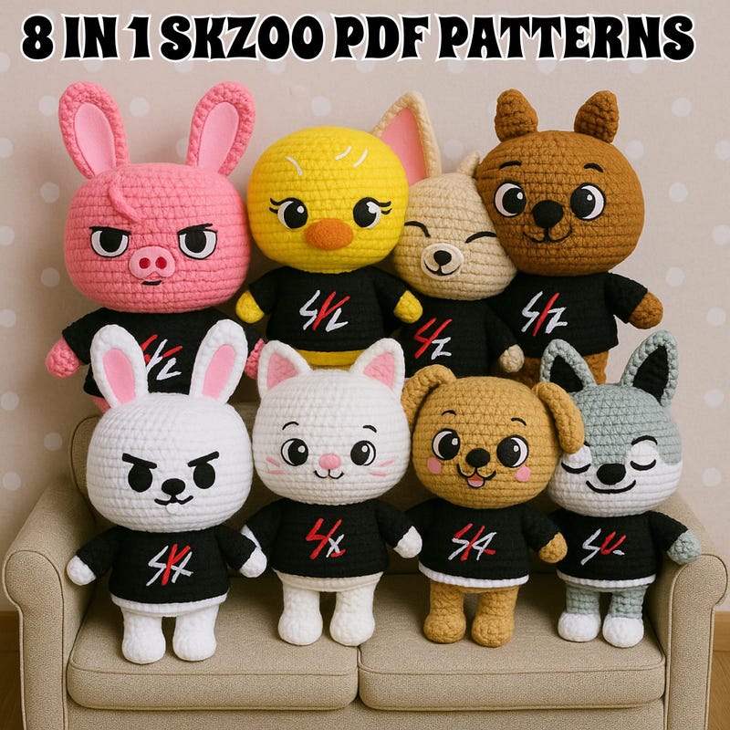 Stray Kids Skzoos Crochet Patterns - Etsy