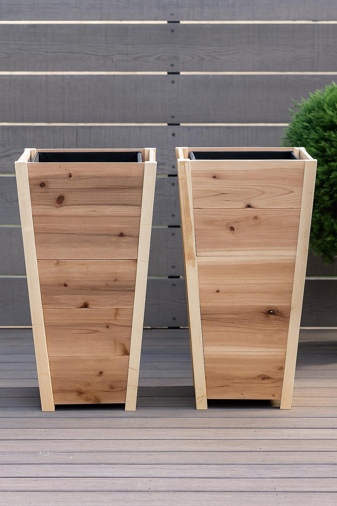 Tall Outdoor Planter Plan | DIY Wooden Garden Planter Box | Modern Tall ...