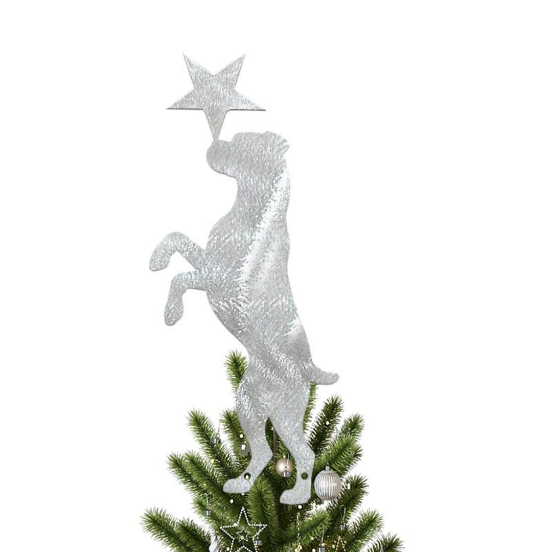 Boxer Dog Star Christmas Tree Topper, Boxer Dog, Holiday Decoration ...