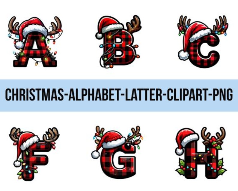 Christmas Alphabet Png, Merry Christmas Font Png, Christmas Letters ...