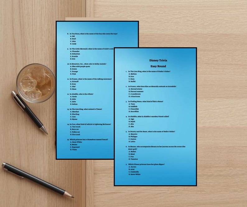 Ultimate Disney Movies Trivia Game – 170 Questions - Etsy Canada