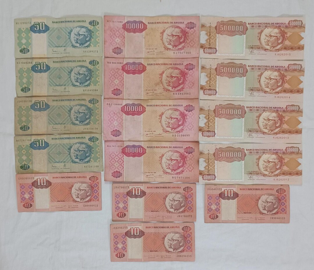Angola, (lot of 16) Banco Nacional De Angola Banknotes, VF, XF - Etsy