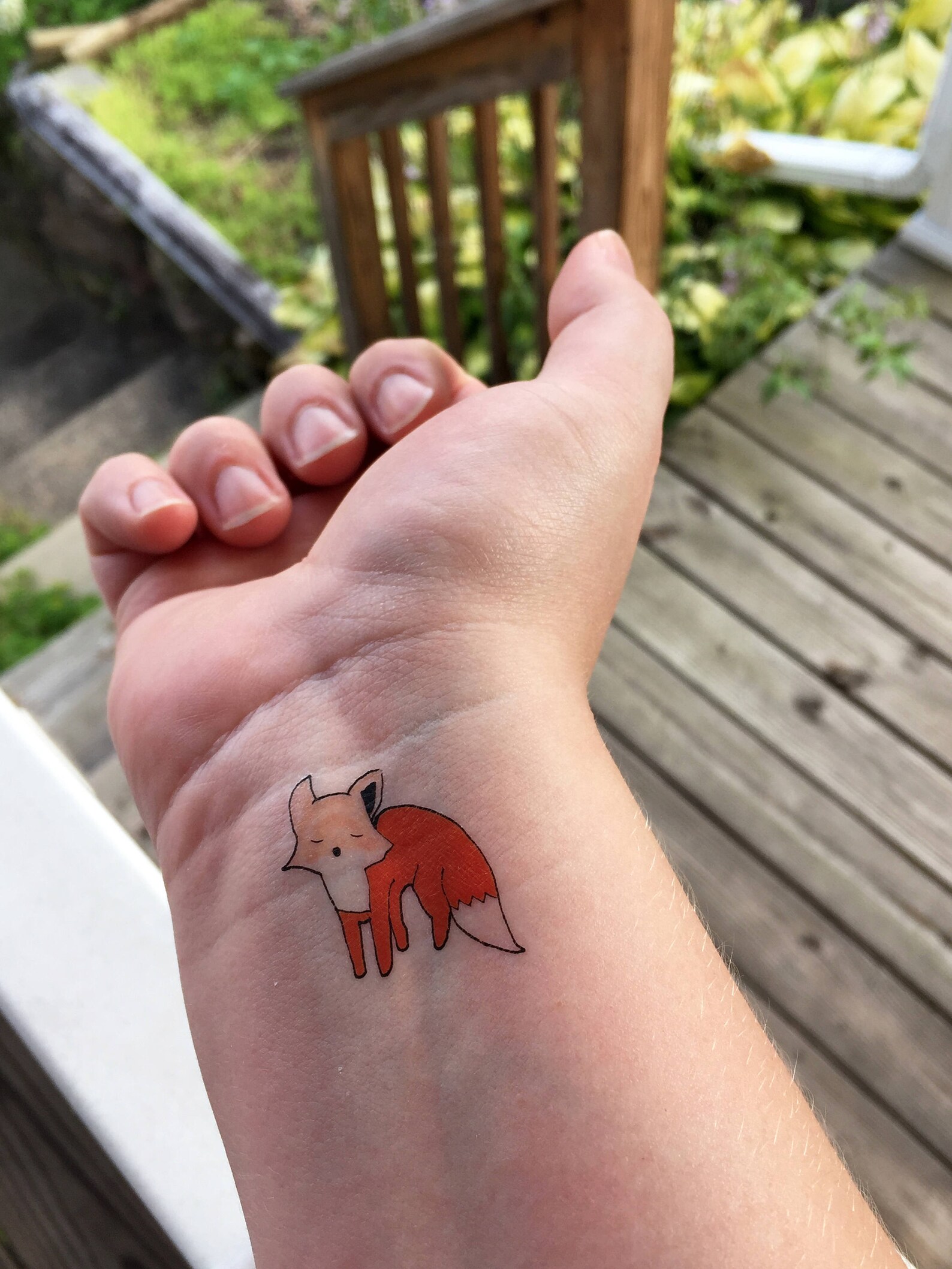 Little Orange Fox Temporary Tattoo (individual) - Etsy