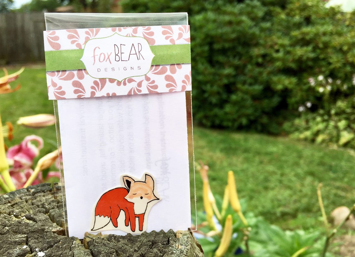 Little Orange Fox Temporary Tattoo (individual) - Etsy