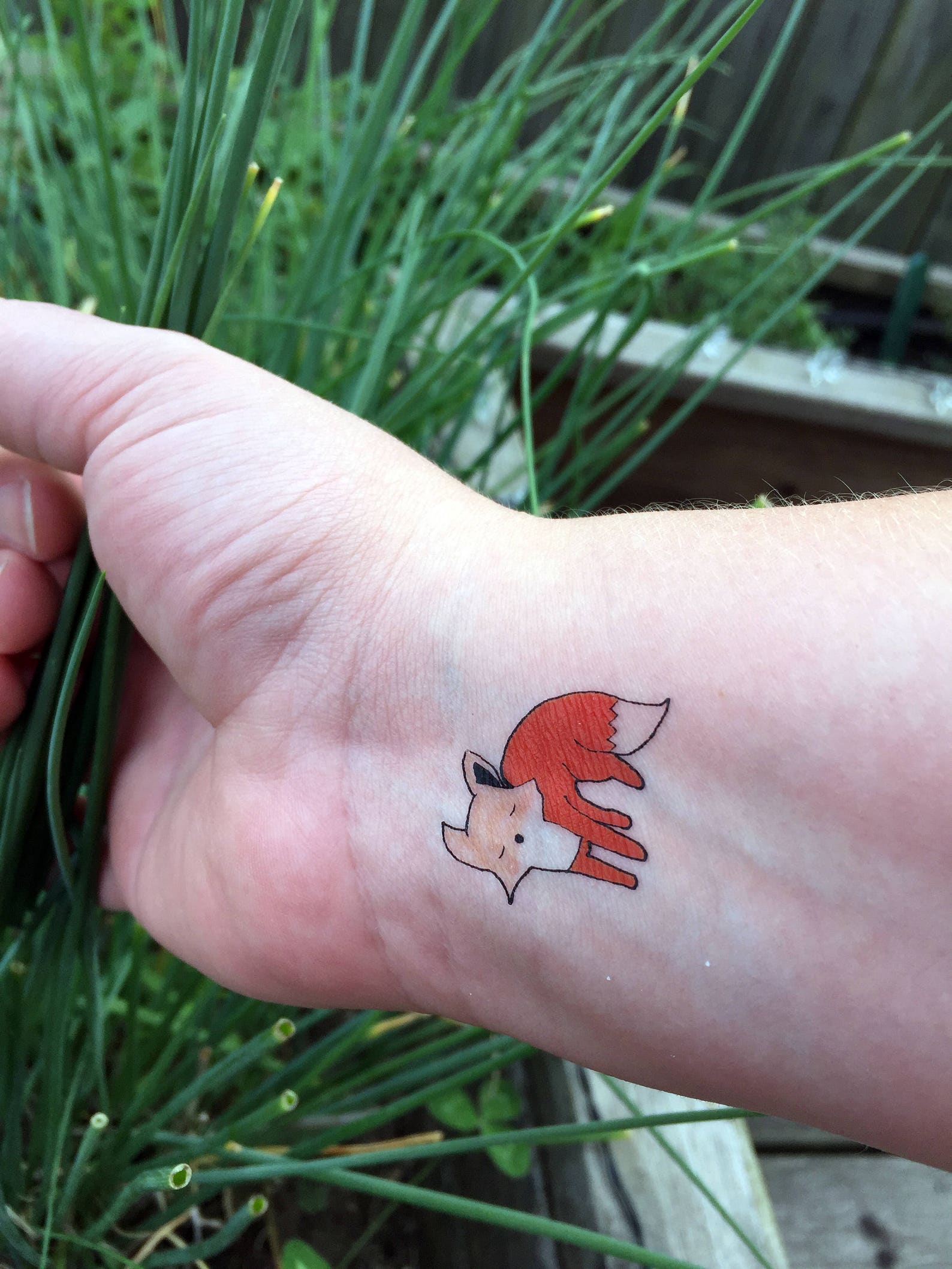 Little Orange Fox Temporary Tattoo (individual) - Etsy