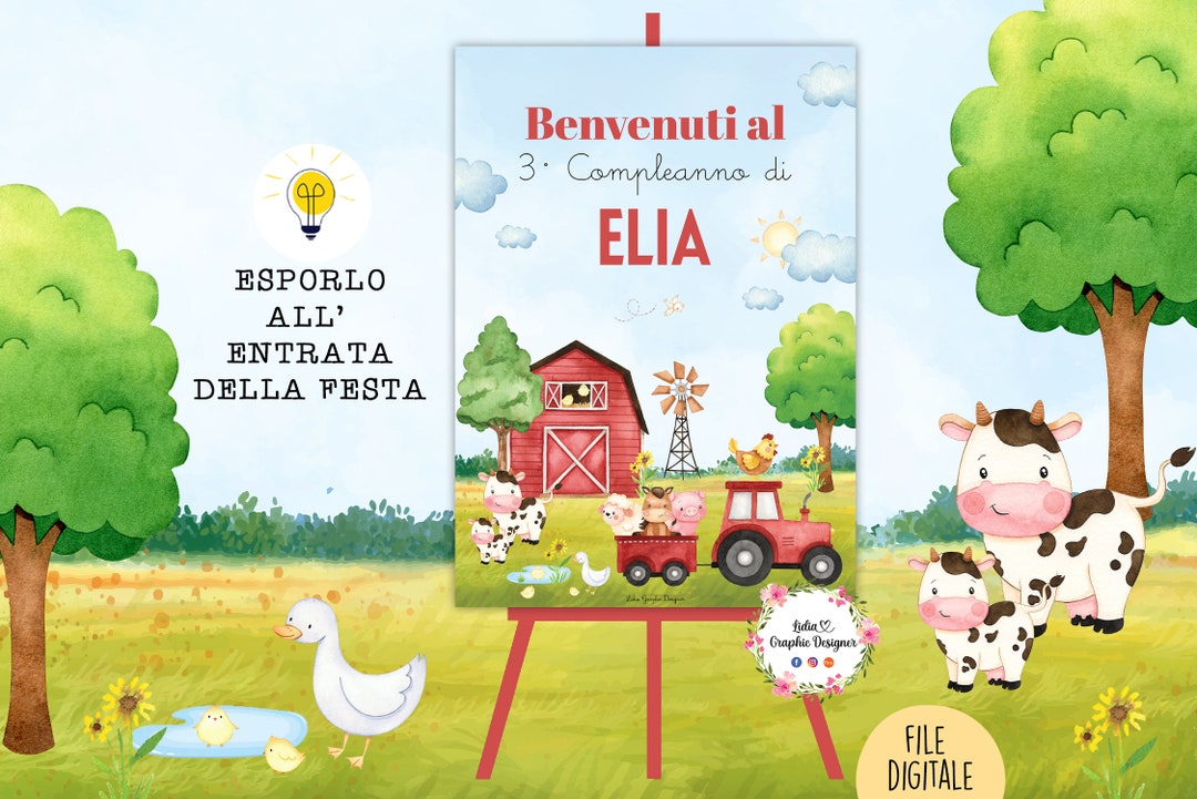 TABLEAU Welcome FARM, Baptism, Birthday, Communion, Confirmation, Table ...