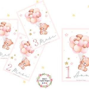 Carte PRIME TAPPE Orsetto Con Palloncino, Idea Regalo Neonato, Regalo Bambino, Fiocco Nascita ...