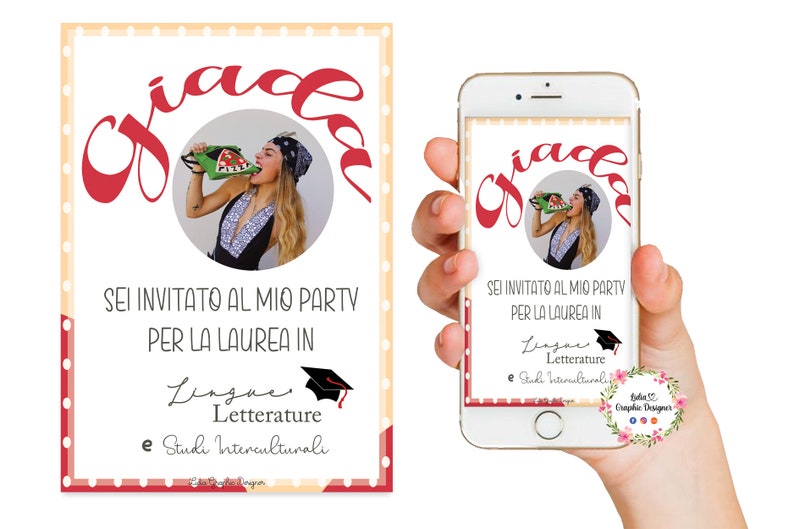 Invito festa laurea tag bomboniera laurea invito digitale - Etsy Italia