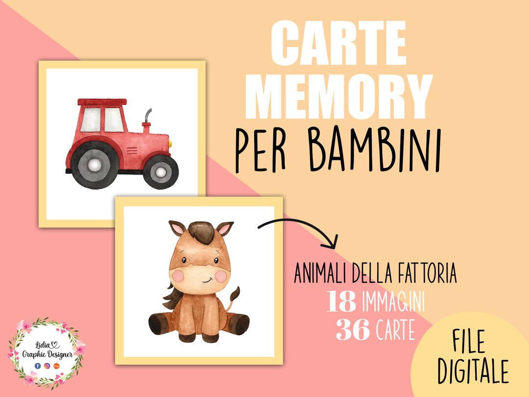 MEMORY CARDS, FARM, Baby Game, Board Game, Animals, to Print, 3 Years ...