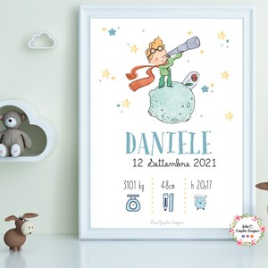 Birth Picture FRAME Little Prince Picture Birth Announcement | Etsy